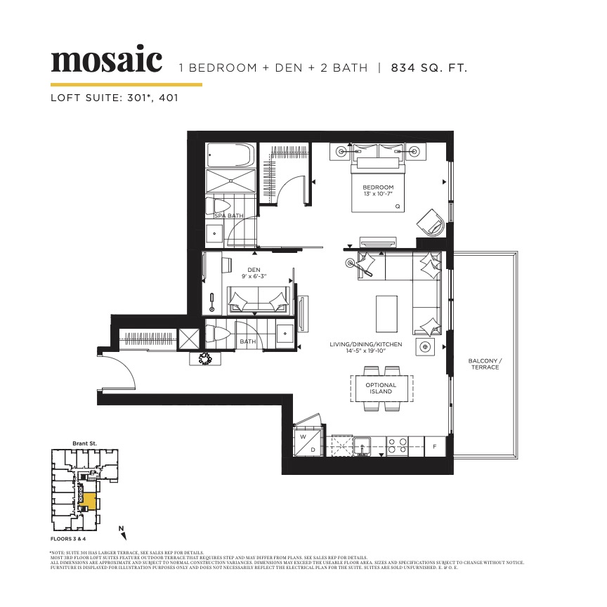 The Mosaic Floor Plan - Davies Condos