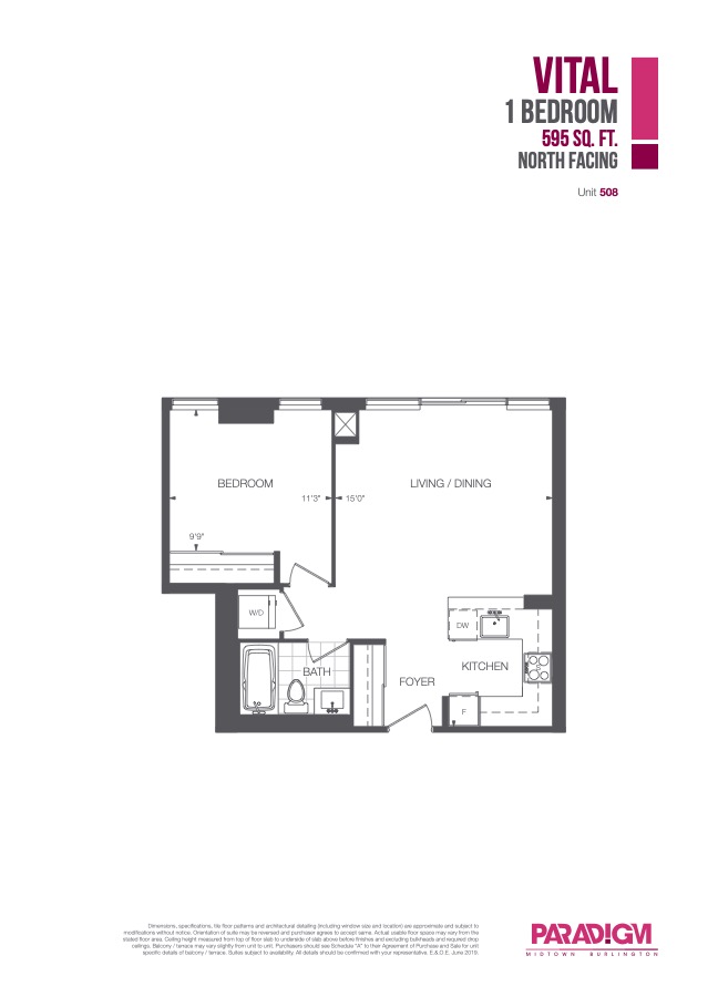 Paradigm - The Vital Floor Plan - Davies Condos